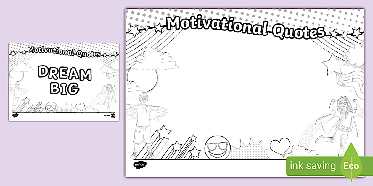 My Motivational Quote Doodle Page (Teacher-Made) - Twinkl