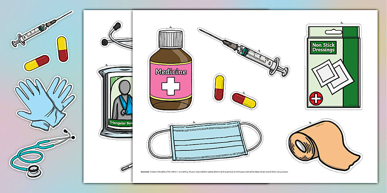 Doctor's Equipment Display Cut-Outs (teacher made) - Twinkl