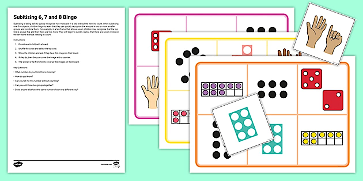 👉 Subitising Bingo Game (Hecho por educadores) - Twinkl