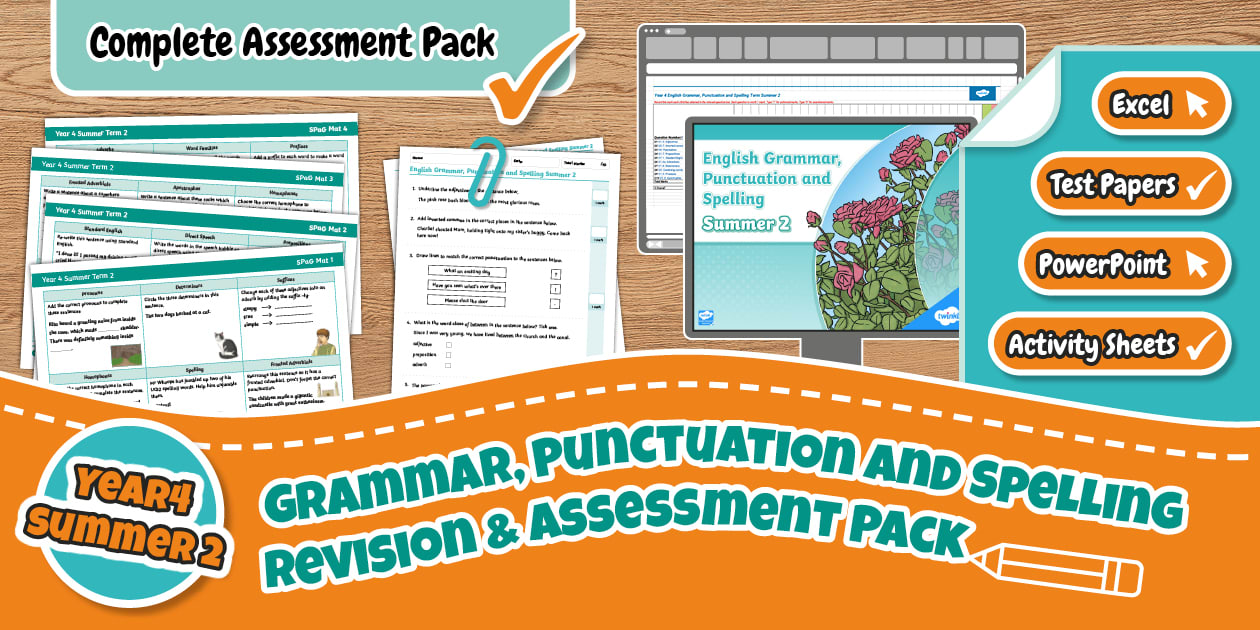 Year 4 Summer 2 Grammar, Punctuation and Spelling Pack