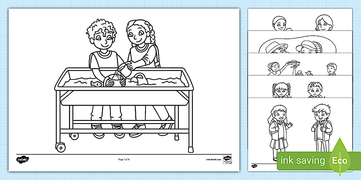 My First Day Colouring Pages | Twinkl (teacher made)