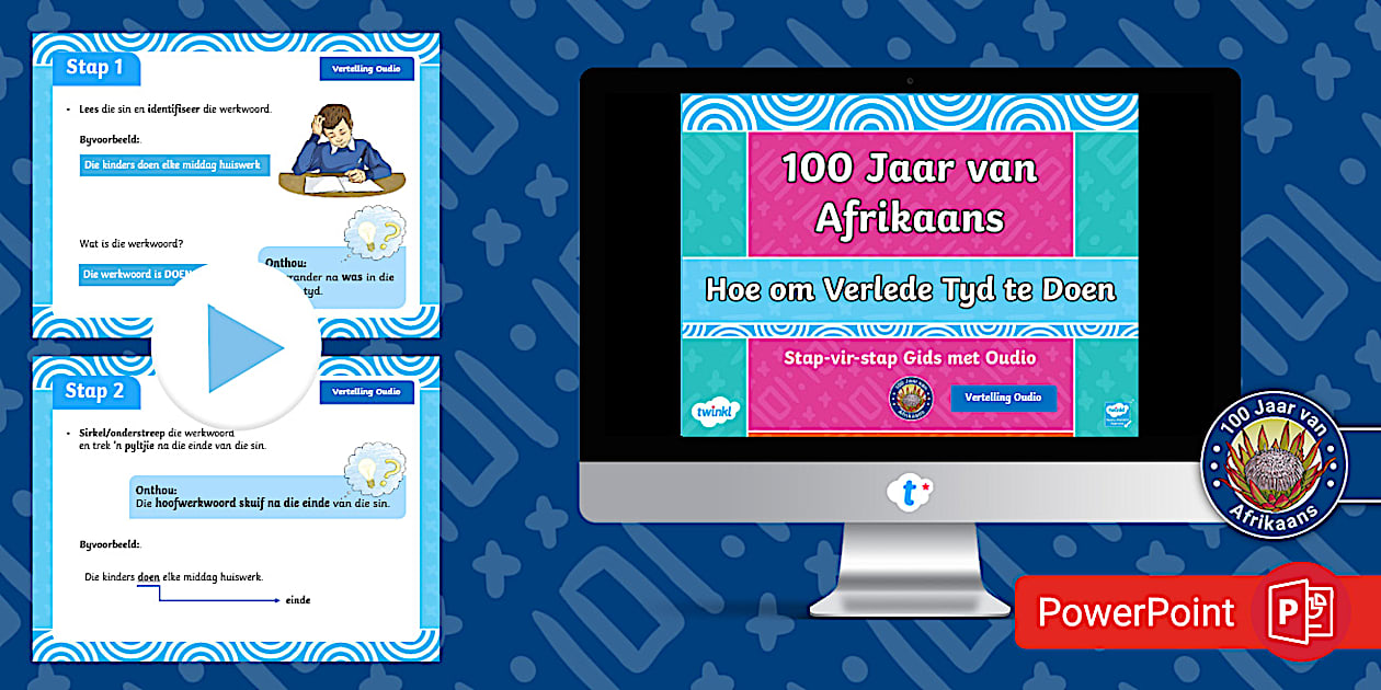 100 Jaar van Afrikaans Hoe om Verlede Tyd te Doen met Oudio