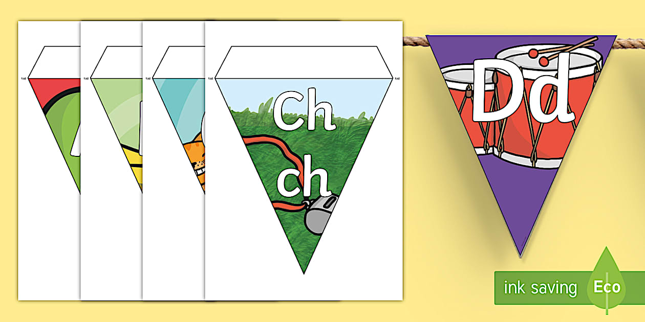 👉 Welsh Alphabet Display Bunting (teacher made) - Twinkl
