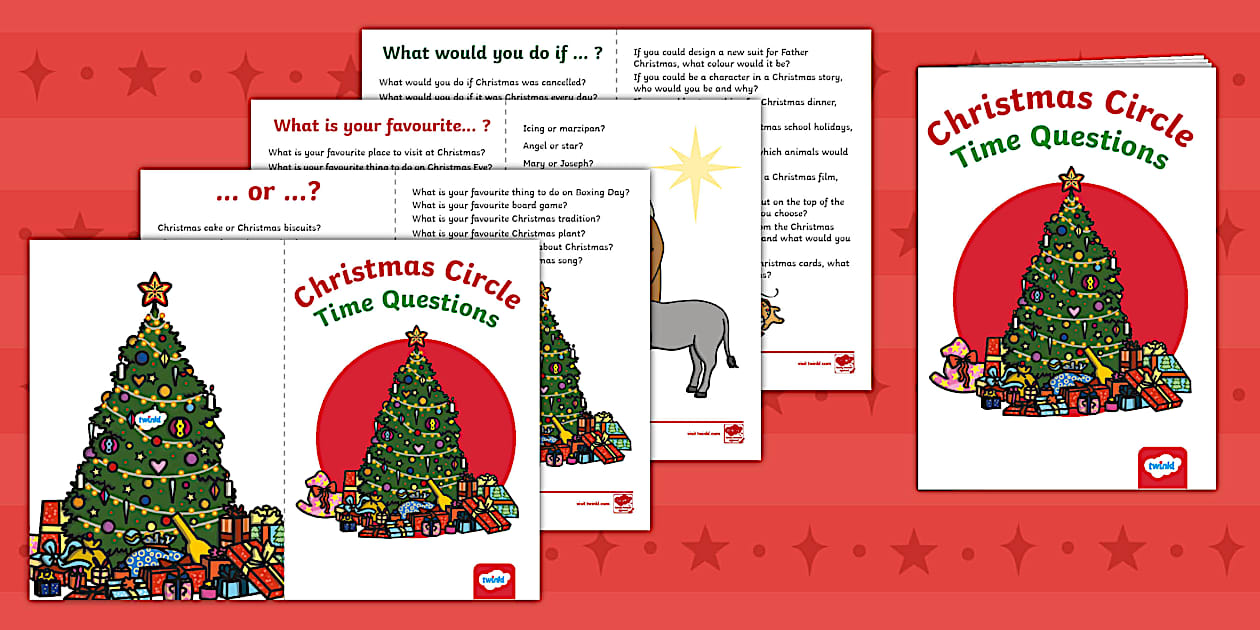 100 Christmas Circle Time Questions Booklet (teacher made)