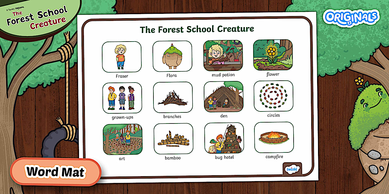The Forest School Creature Word Mat