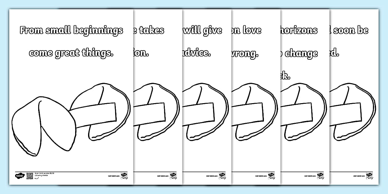 Fortune Cookie Quotes Colouring Pages Pack (teacher made)
