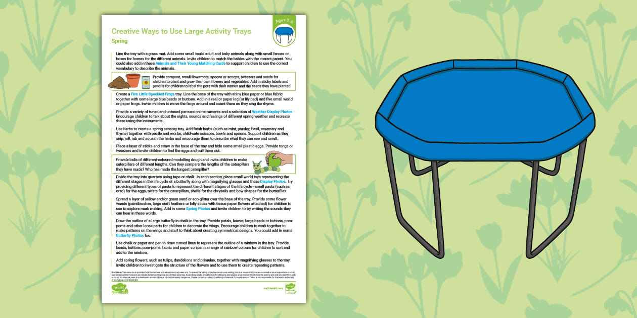 Spring Activities EYFS for Large Activity Trays | Twinkl