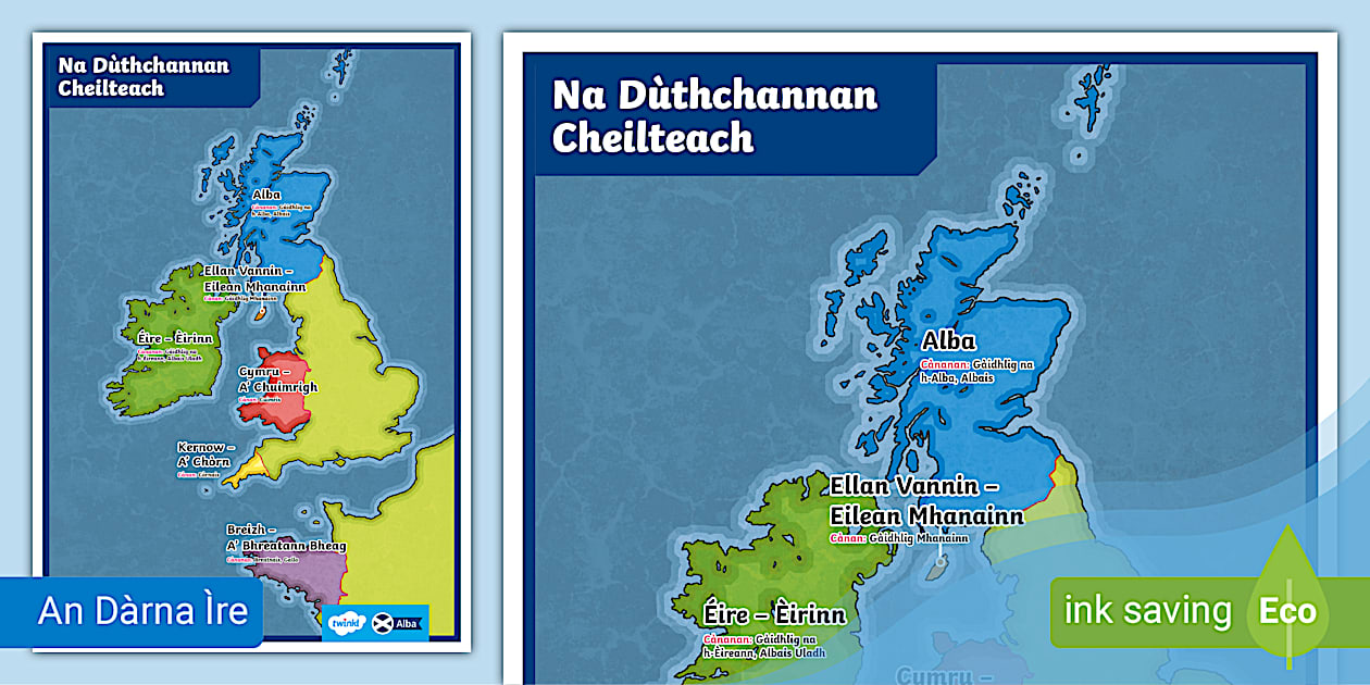 FREE! - Na Dùthchannan Cheilteach – Mapa – FtMG / GME