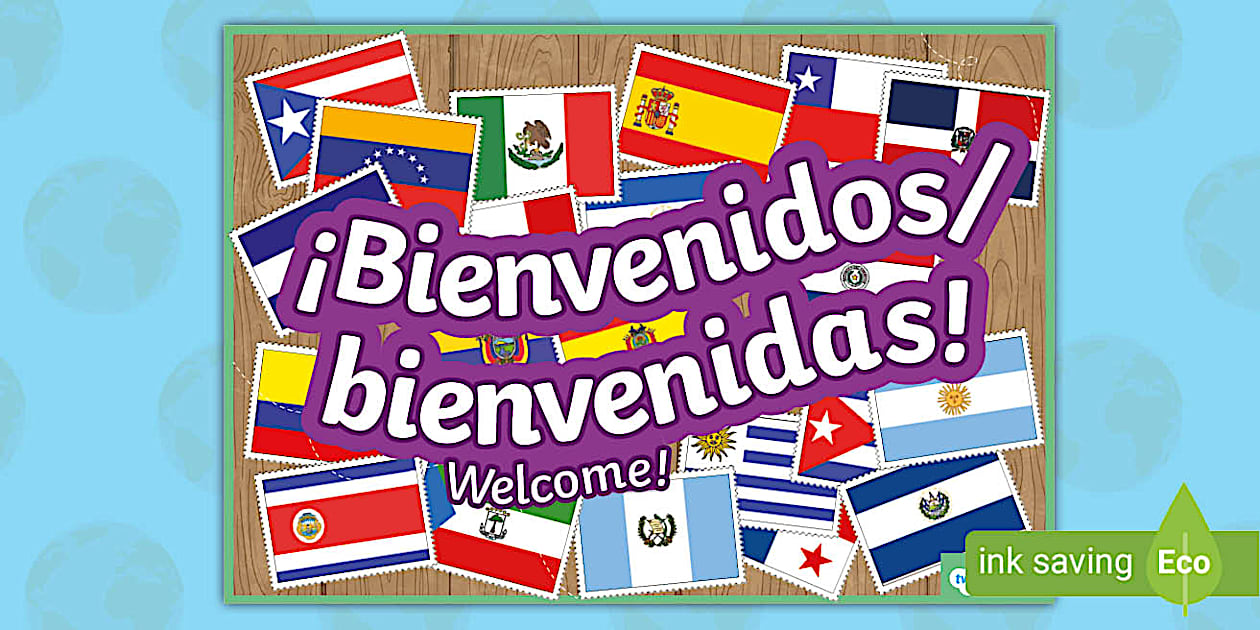 👉 Spanish: Welcome Sign Display Poster (teacher made)