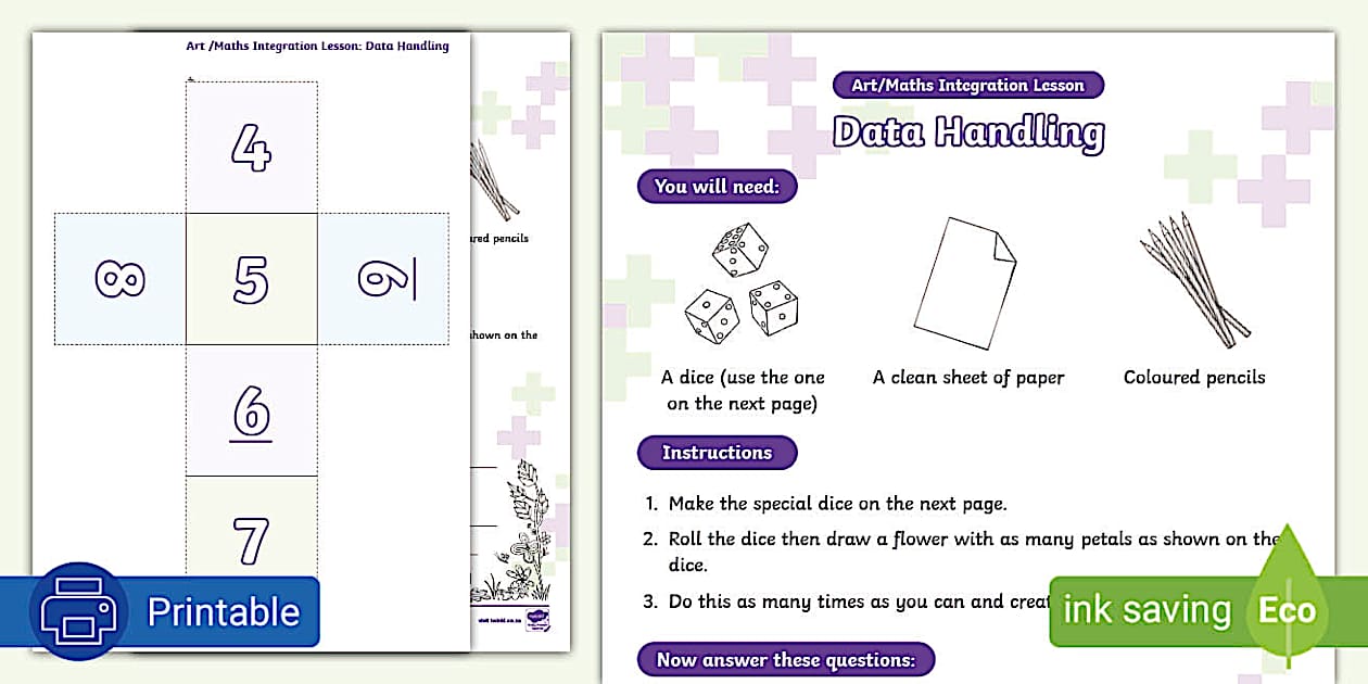 Art /Maths Integration Lesson: Data Handling Activity Sheet
