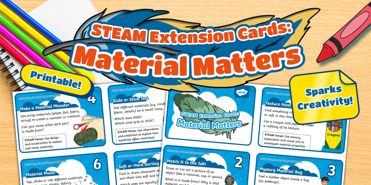 STEAM Extension Cards: Material Matters (teacher made)