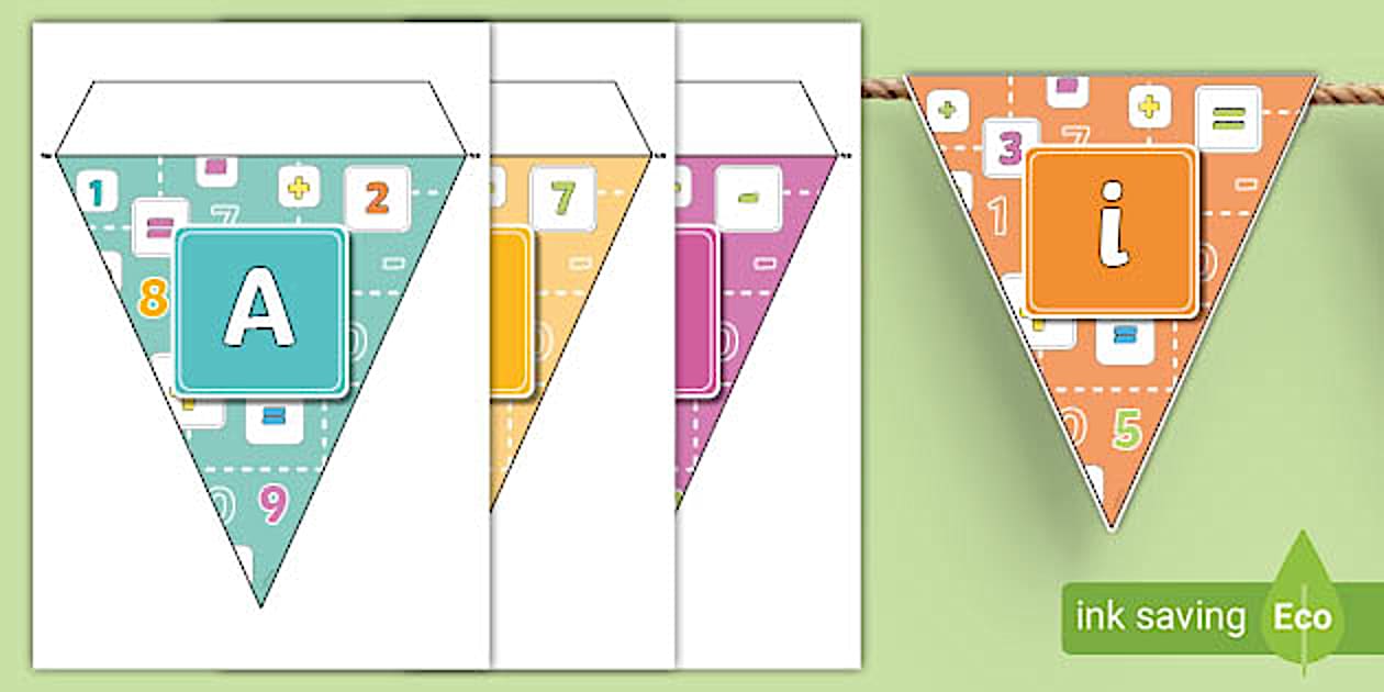 👉 Addition and Subtraction Display Bunting (Teacher-Made)