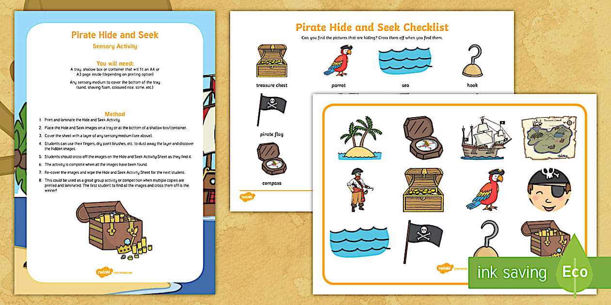 Pirates Sensory Activity - Twinkl EYLF