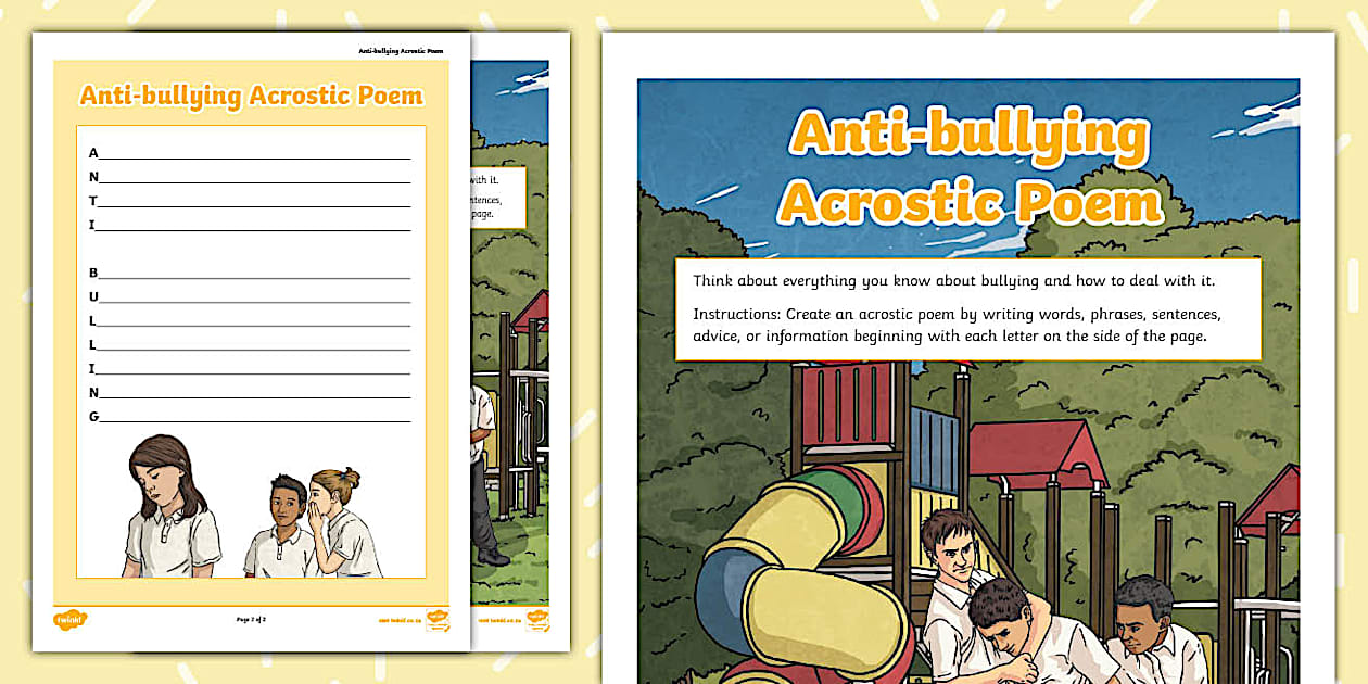 Anti-bullying Acrostic Puzzle (teacher made) - Twinkl