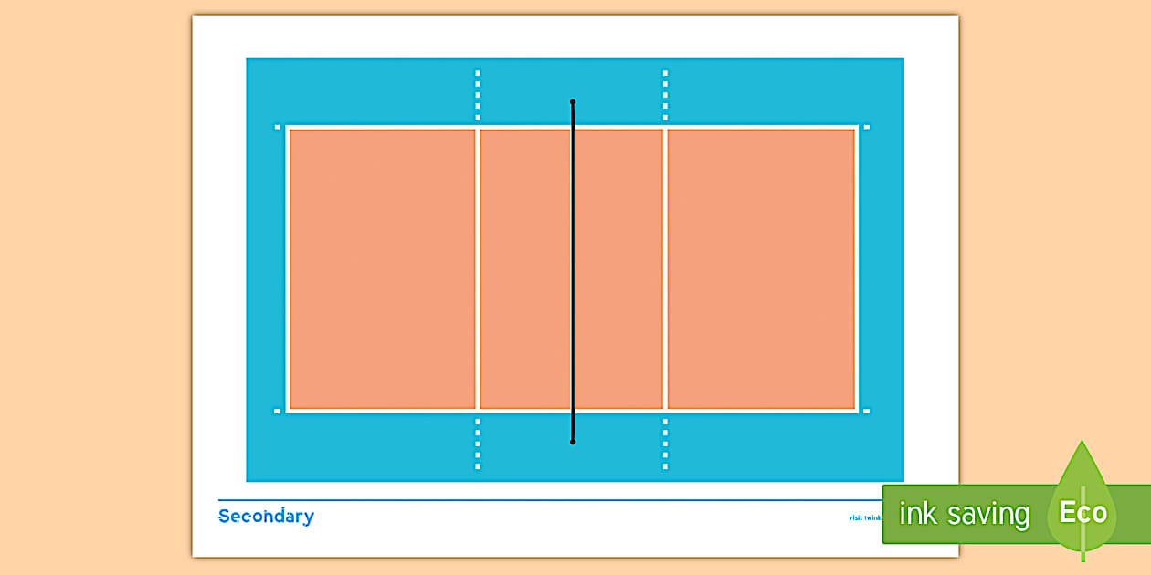 Volleyball: Court Worksheet / Worksheet - Twinkl