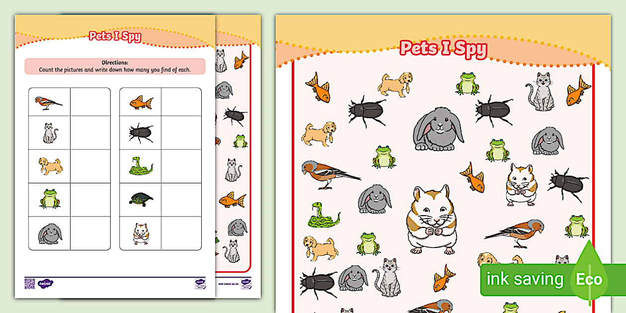 寵物找找看學習單｜I Spy Pets ｜小三適用