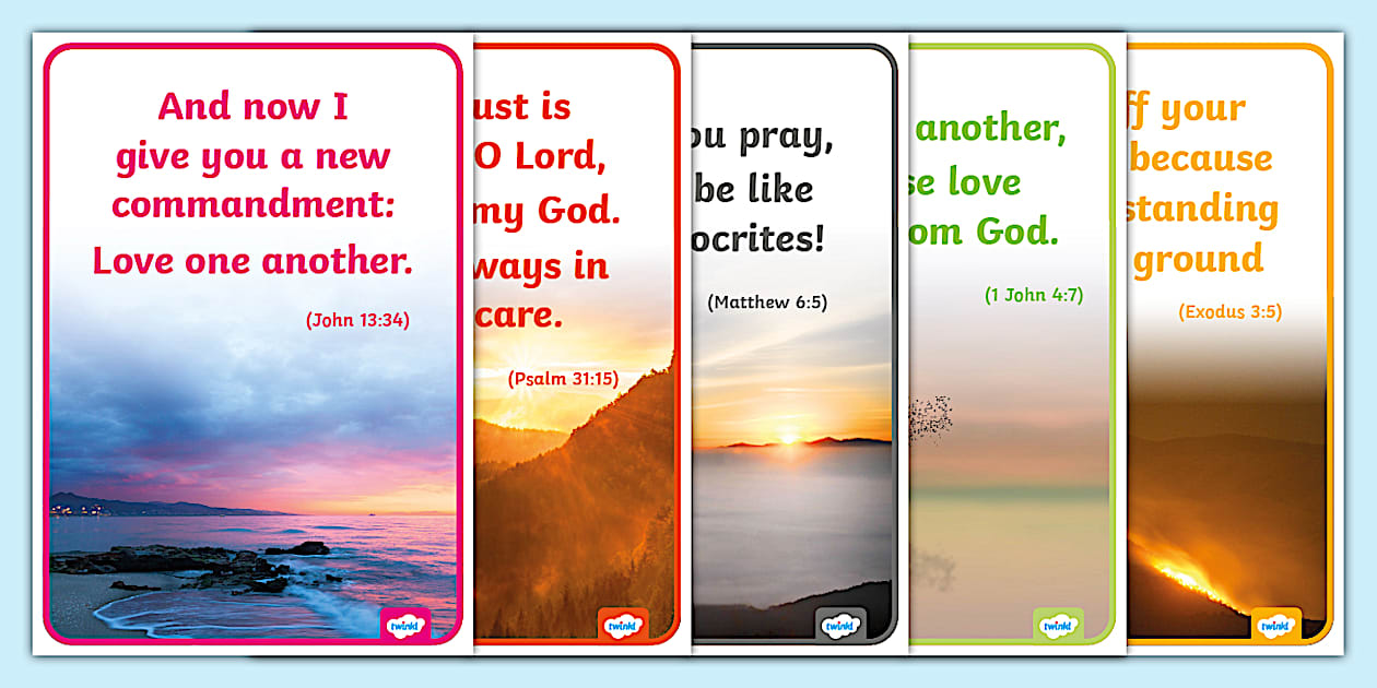 Bible Verse Posters (teacher made) - Twinkl