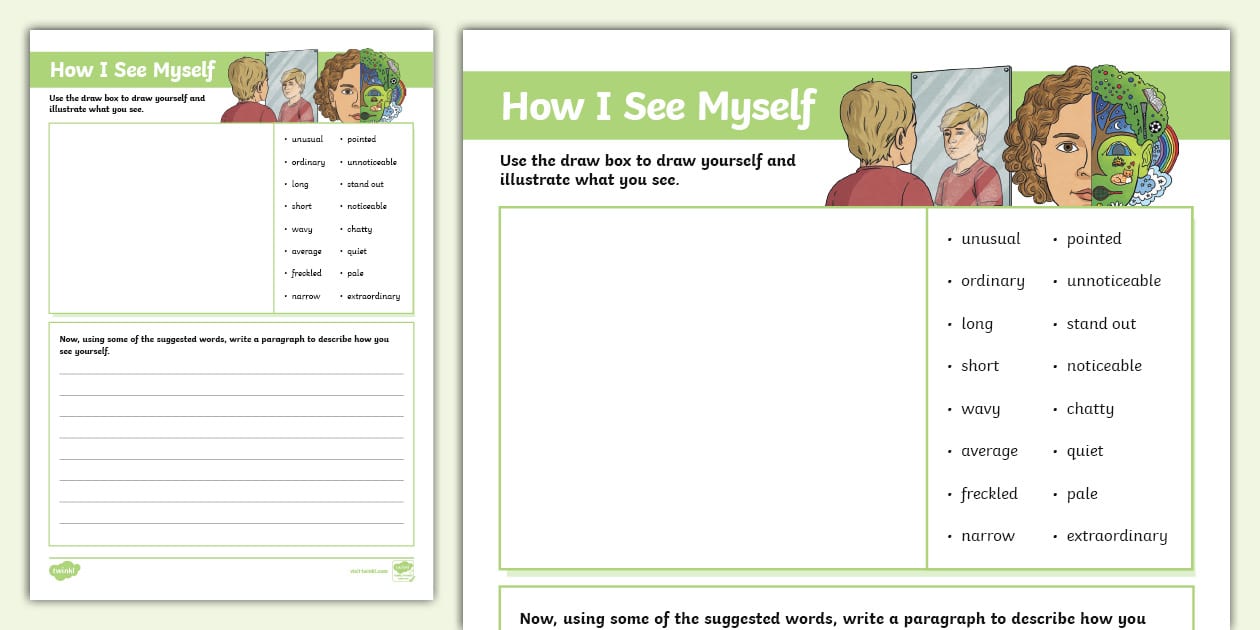How I See Myself Template (professor feito) - Twinkl