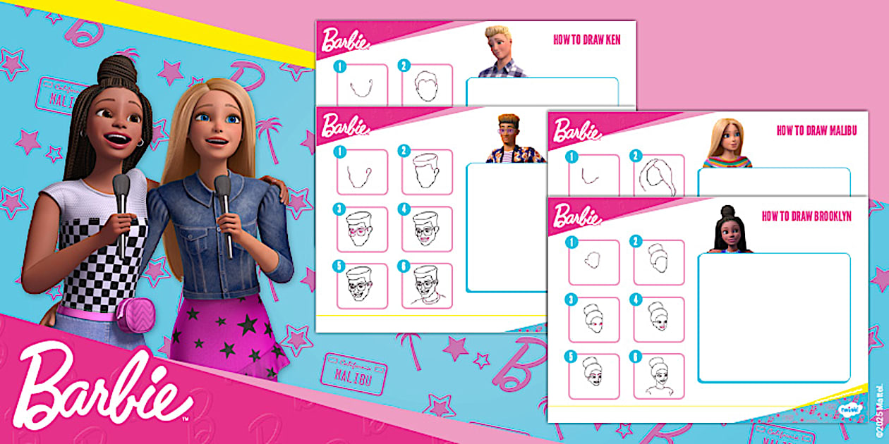 How To Draw Barbie Activity - Step-By-Step Guides | Mattel