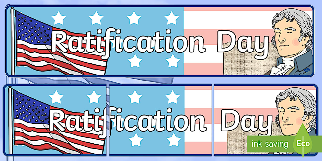 Ratification Day Banner (Teacher-Made) - Twinkl