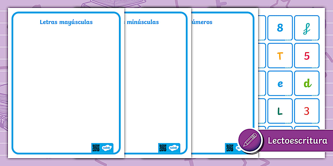 Lectoescritura - clasificación de números y letras