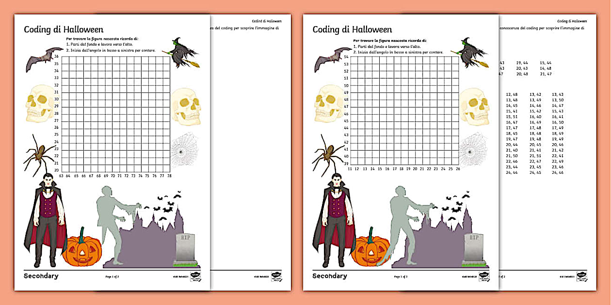 Il Coding di Halloween | Pixel Art (teacher made) - Twinkl