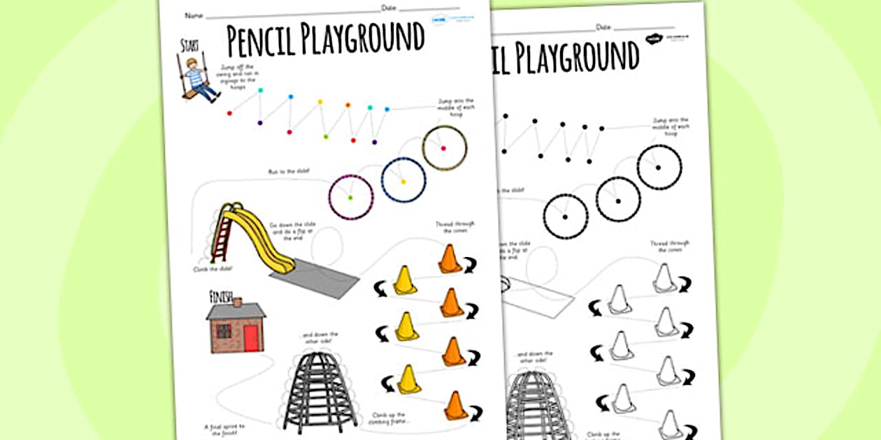 Pencil Playground Worksheet (ティーチャーメイド)