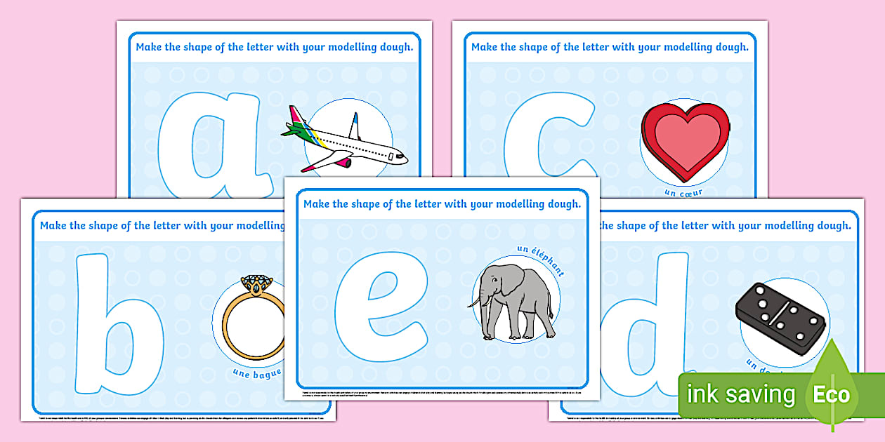 French: Alphabet Modelling Dough Mats