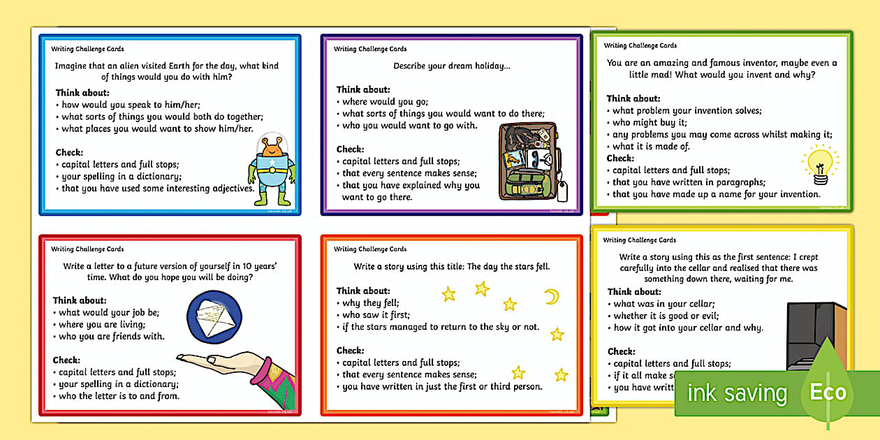 Writing Challenge Cards - Independent written tasks KS2
