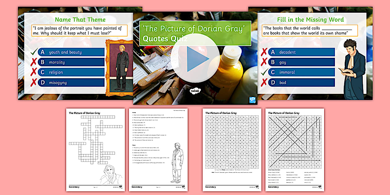 'The Picture of Dorian Gray' Differentiated Quiz Pack