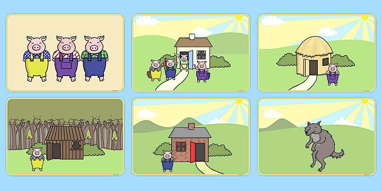 Trefnu Stori Y Tri Mochyn Bach (Teacher-Made) - Twinkl