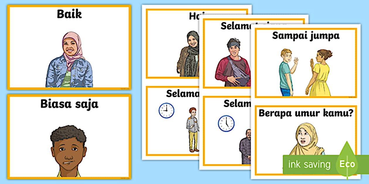 Editable Getting to Know You A5 Flashcards Indonesian