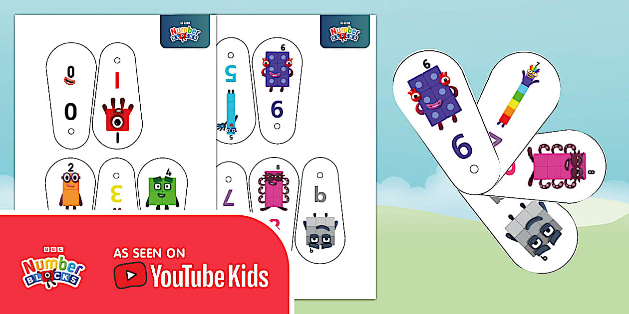 Numberblocks: 0 - 9 Number Fan (teacher made) - Twinkl