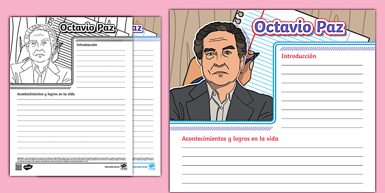 Hoja de actividad: Biografía de Octavio Paz (Teacher-Made)