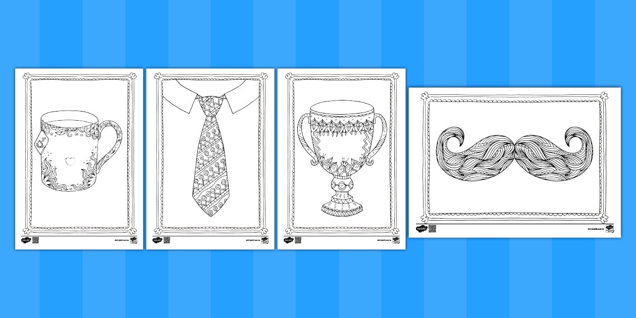 * NEW * 父親節著色畫 | Father's Day Mindful Coloring Pages