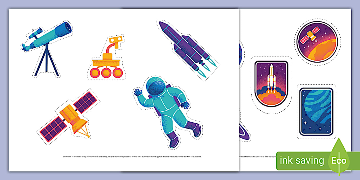 Space Display Cut-Outs (Teacher-Made) - Twinkl