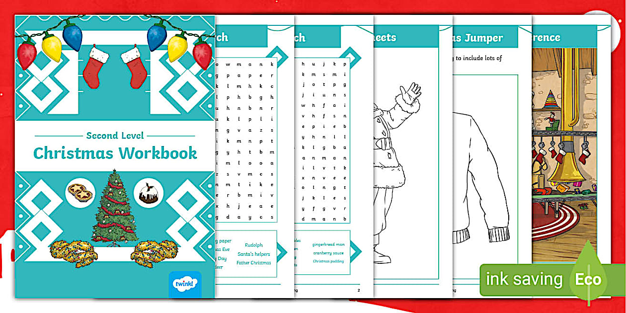 Christmas-Themed Workbook (teacher made) - Twinkl