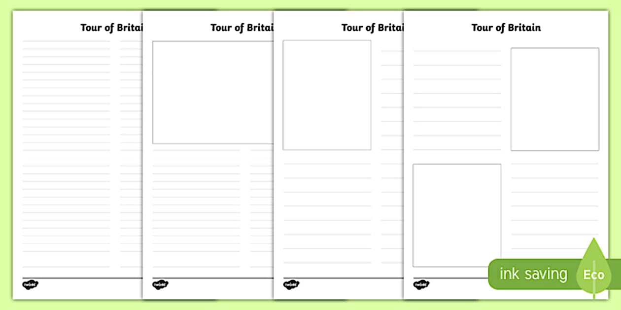 Tour of Britain Newspaper Writing Template (teacher made)
