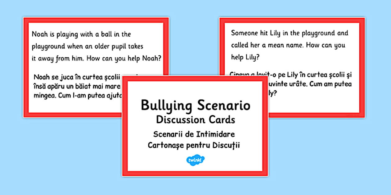 How Can You Help? Scenario Discussion Cards Romanian Translation