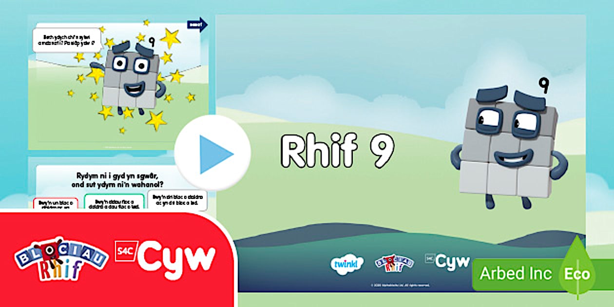 FREE! - Blociau Rhif: Pŵerbwynt Rhif 9 Ydy'n Nhw'n Sgwâr?