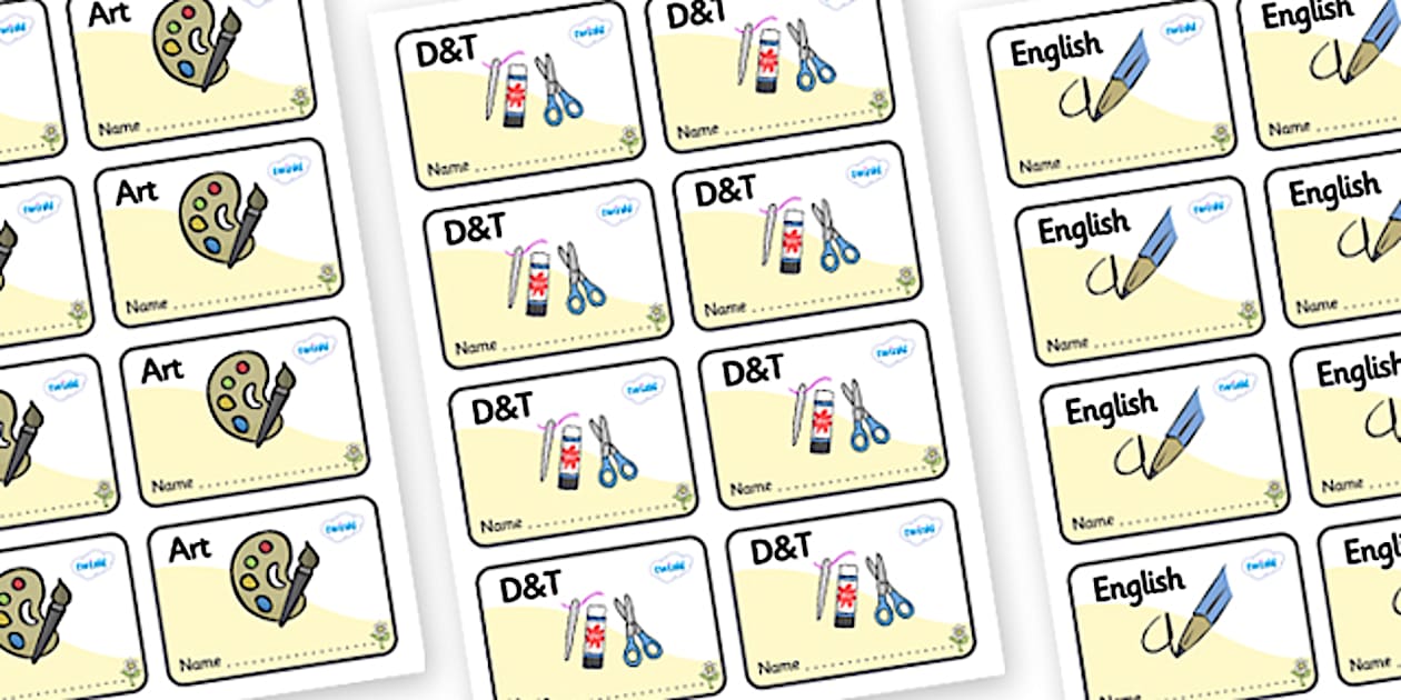 Flower Themed Editable Book Labels