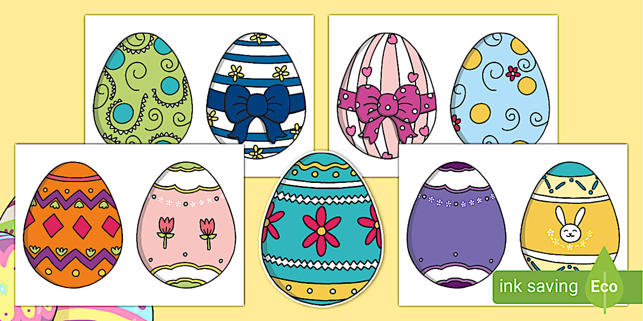 Easter Egg Cut-Outs (Teacher-Made) - Twinkl