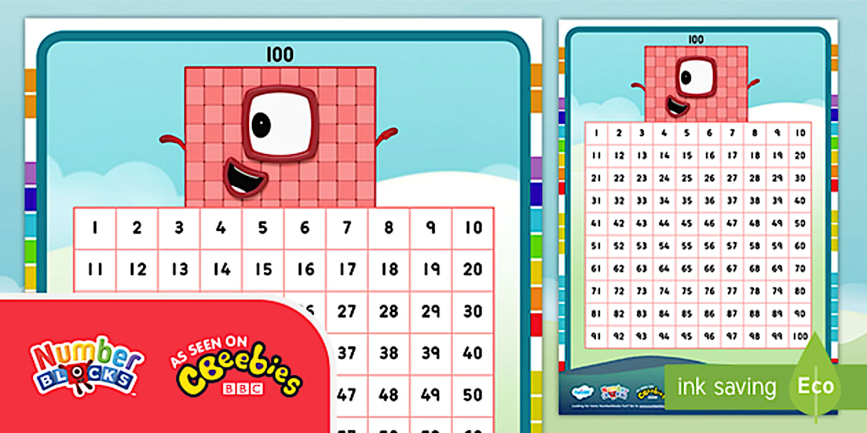 FREE! - 👉 Numberblocks: 100 Square (teacher made)