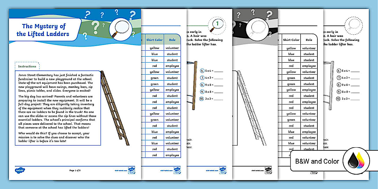 Third Grade The Mystery of the Lifted Ladders Math Project