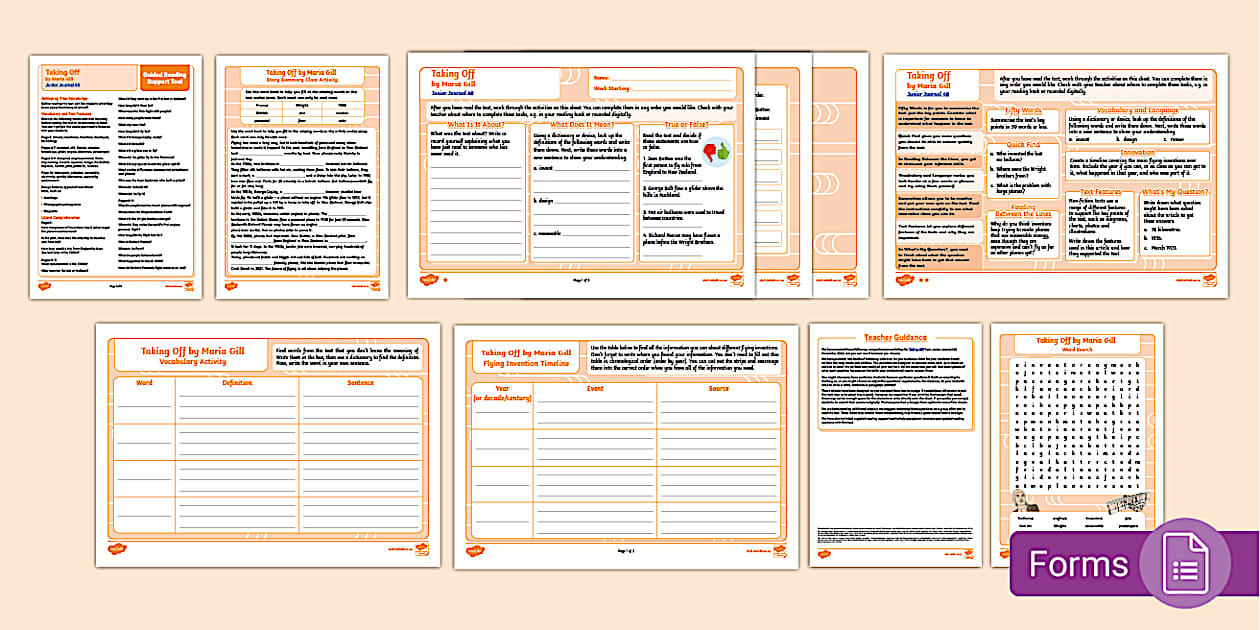 Junior Journal 68 November 2024: Taking Off (Article Comprehension)