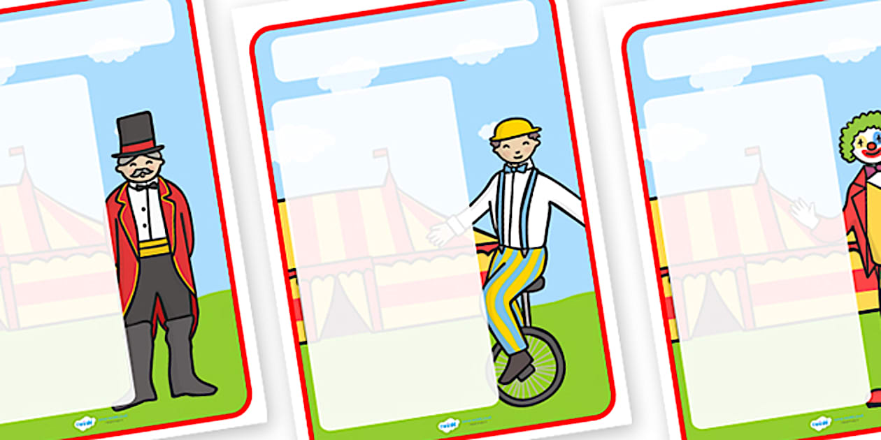 Editable Circus Themed Target Posters (teacher made)