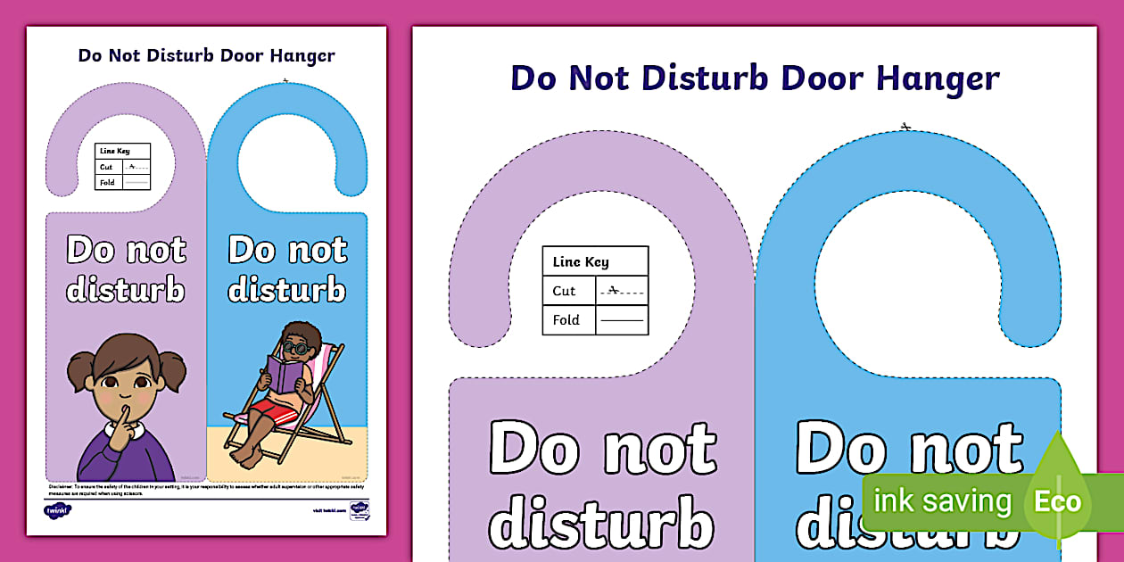 Do Not Disturb Door Hanger Template (teacher made) - Twinkl