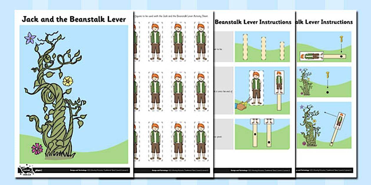Worksheet / Worksheet Jack and the Beanstalk Lever - Twinkl