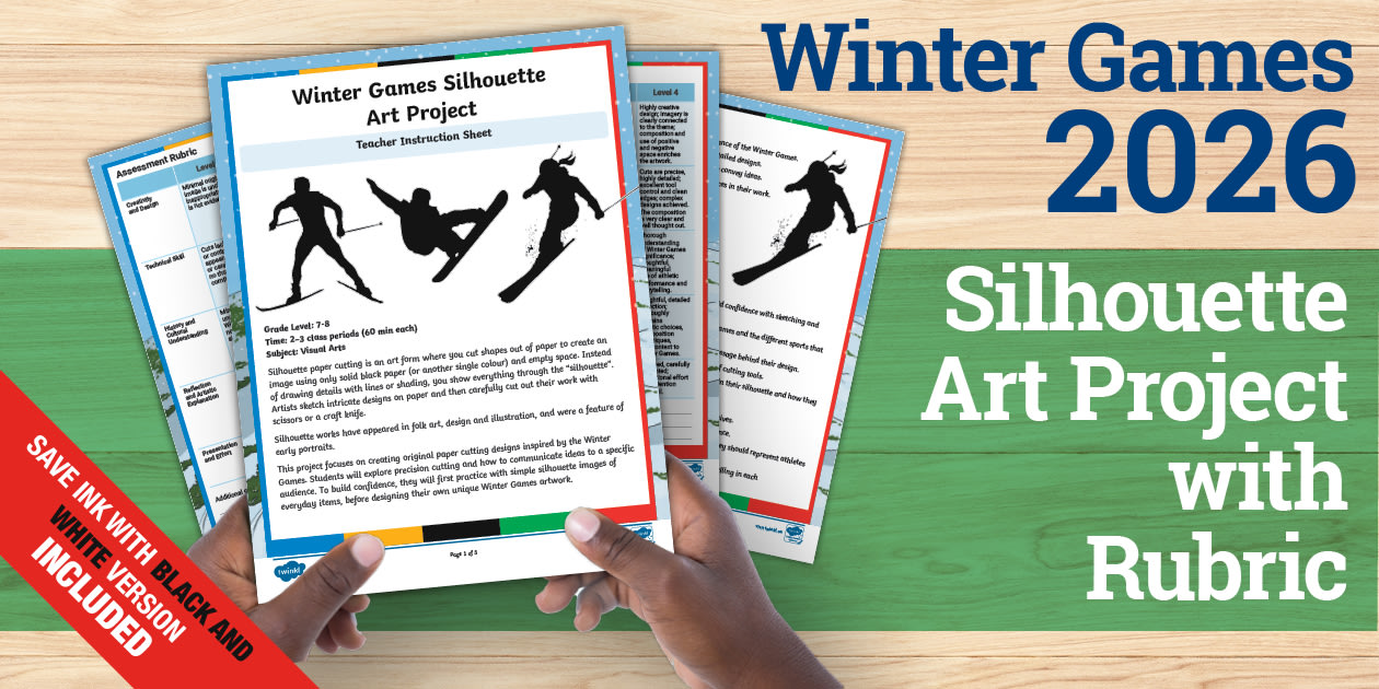 Winter Games Silhouette Art Project