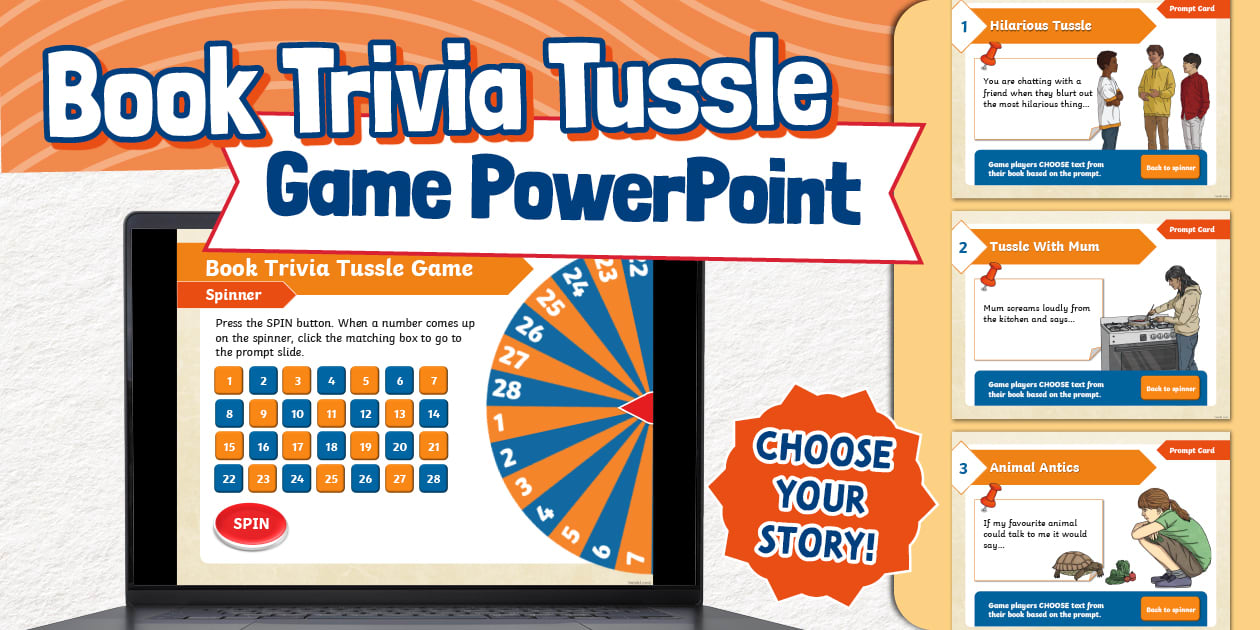 Book Trivia Tussle Game PowerPoint